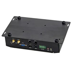 HUNSN Industrial PC, Fanless Mini Computer, IPC, Windows 11 or Linux Ubuntu, 4G, WOL, Watchdog Supported, Intel I5 8250U 8260U, IM06, 2 x LAN, GPIO, 6 x COM RS232 422 485, 8G RAM, 128G SSD