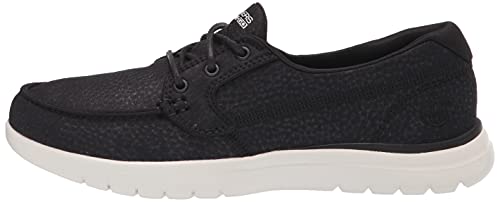 Skechers Womens Boat Shoe, Black ,7 medium US