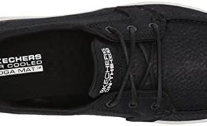 Skechers Womens Boat Shoe, Black ,7 medium US