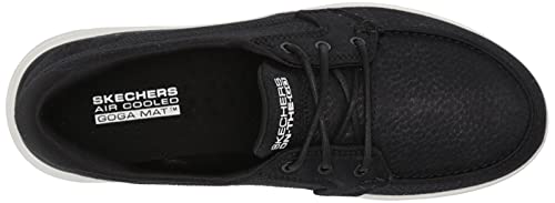 Skechers Womens Boat Shoe, Black ,7 medium US