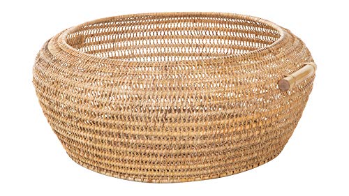 Kouboo Cambria Open Weave Basket, Honey-Brown