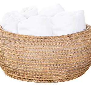 Kouboo Cambria Open Weave Basket, Honey-Brown