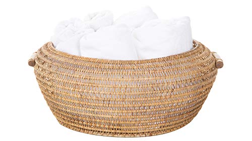 Kouboo Cambria Open Weave Basket, Honey-Brown