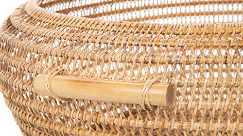 Kouboo Cambria Open Weave Basket, Honey-Brown