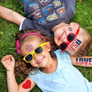 Terra Tattoos Assorted Temporary Tattoos Designs Party Favors Costumes Goody Bags Adults Kids Waterproof Temporary Tattoos (4th of July)