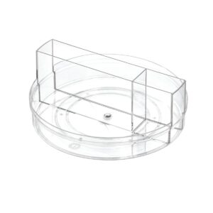 idesign 71980 crisp bpa-free plastic rotating tabletop organizer, 11.54" x 11.54" x 4.66", turntable