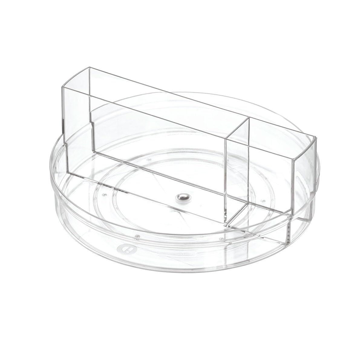 iDesign 71980 Crisp BPA-Free Plastic Rotating Tabletop Organizer, 11.54" x 11.54" x 4.66", Turntable