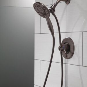 Delta Faucet 4-Spray In2ition Dual Shower Head with Handheld Spray, Oil Rubbed Bronze Shower Head with Hose, Showerheads & Handheld Showers, Handheld Shower Heads, Venetian Bronze 58499-RB