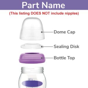 Maymom Bottle Dome Cap, Bottle Top, Sealing Disk Compatible with Lansinoh Bottle, Momma Bottles, Not Original Lansinoh Pump Parts, Signature Pro,Smartpump, Manual Breastpump