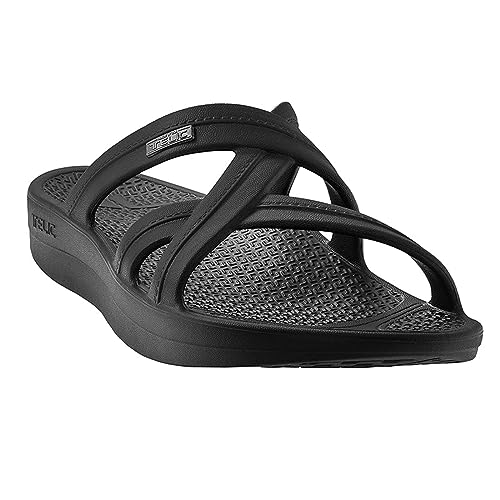 TELIC Women's Mallory Slide Sandals - Lightweight, Waterproof, Arch-Supporting, Impact-Reducing - Great for Pool, Beach & Everyday Wear