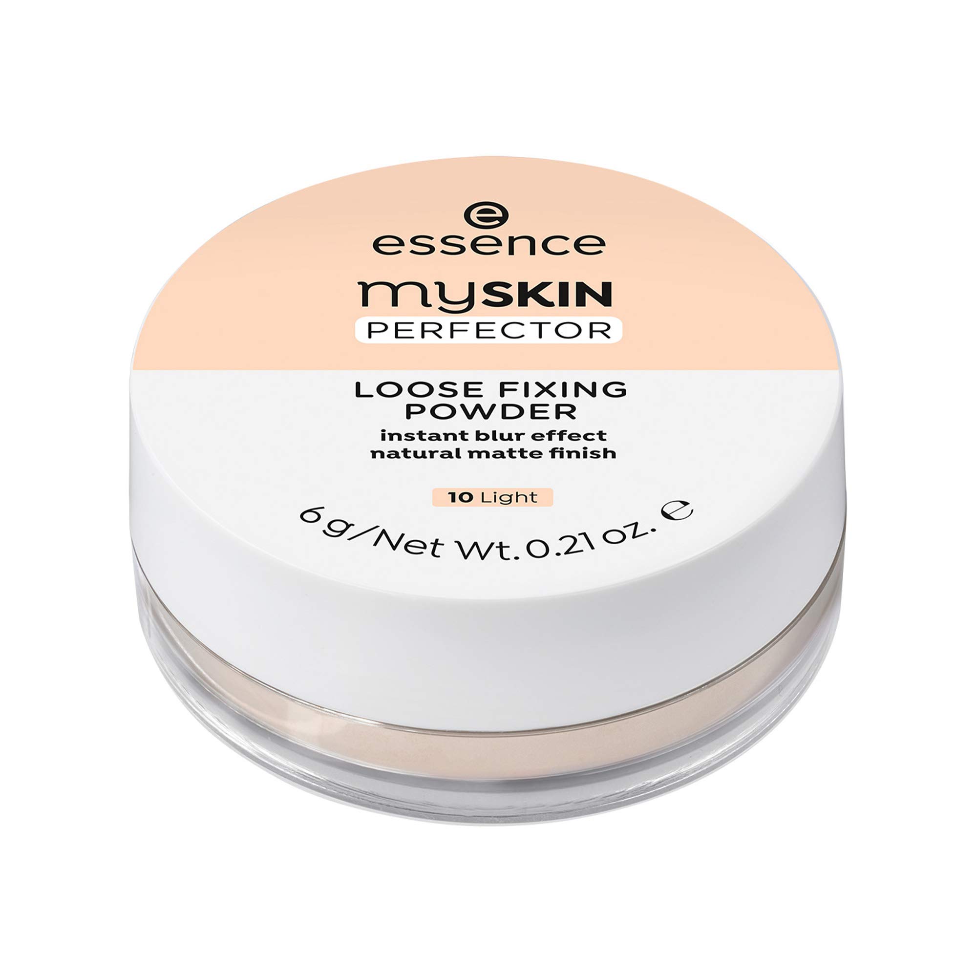 essence | My Skin Perfector Loose Fixing Powder | Instant Blur Effect & Natural Matte Finish | Vegan, Paraben Free, Gluten Free, Oil Free | Cruelty Free (10 | Light)