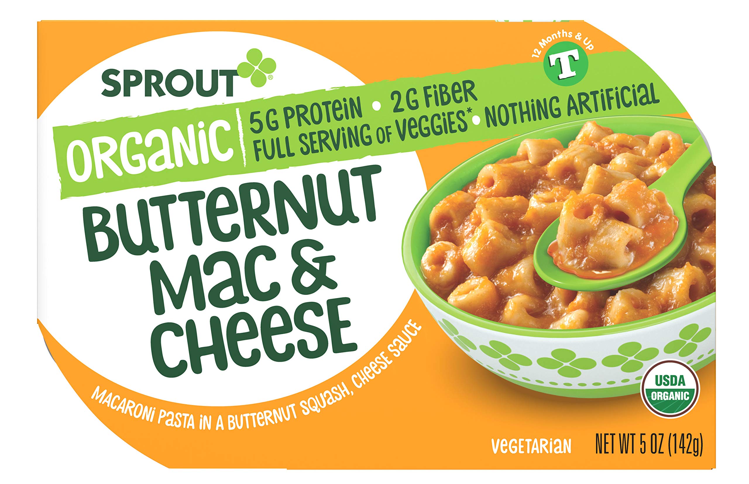 Sprout Foods Organic Toddler Meal Butternut Mac & Cheese, 5 Oz