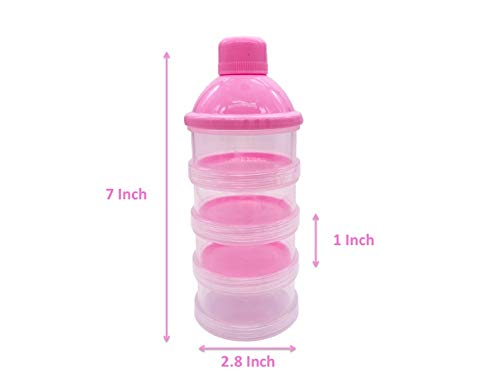 Goldenvalueable Non-Spill Milk Powder Formula Dispenser/Storage Container, Pink (2pcs)