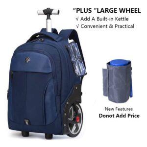 AOKING 18/20 Inch Large Wheeled Water Resistant Travel Business Rolling Wheeled Backpack with Laptop Compartment Bag(20 inch, Blue)