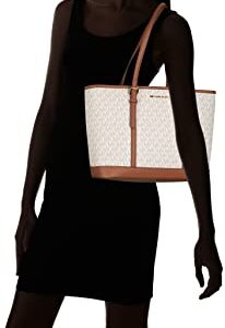 Michael Kors Jet Set Travel Signature Small Top Zip Shoulder Tote Vanilla