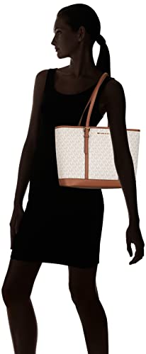 Michael Kors Jet Set Travel Signature Small Top Zip Shoulder Tote Vanilla