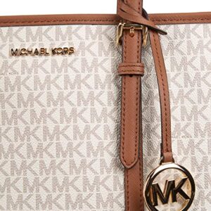 Michael Kors Jet Set Travel Signature Small Top Zip Shoulder Tote Vanilla