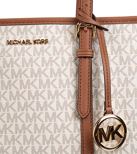 Michael Kors Jet Set Travel Signature Small Top Zip Shoulder Tote Vanilla