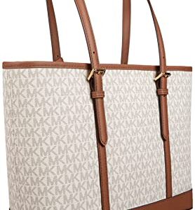 Michael Kors Jet Set Travel Signature Small Top Zip Shoulder Tote Vanilla