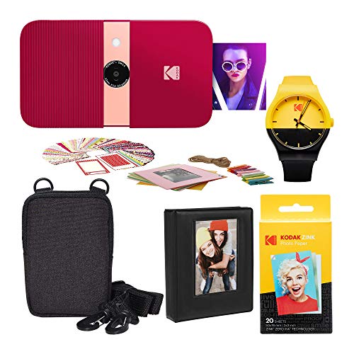 KODAK Smile Instant Print Digital Camera (Red) Scrapbook Photo Album Kit