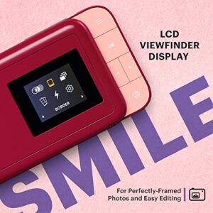 KODAK Smile Instant Print Digital Camera (Red) Scrapbook Photo Album Kit