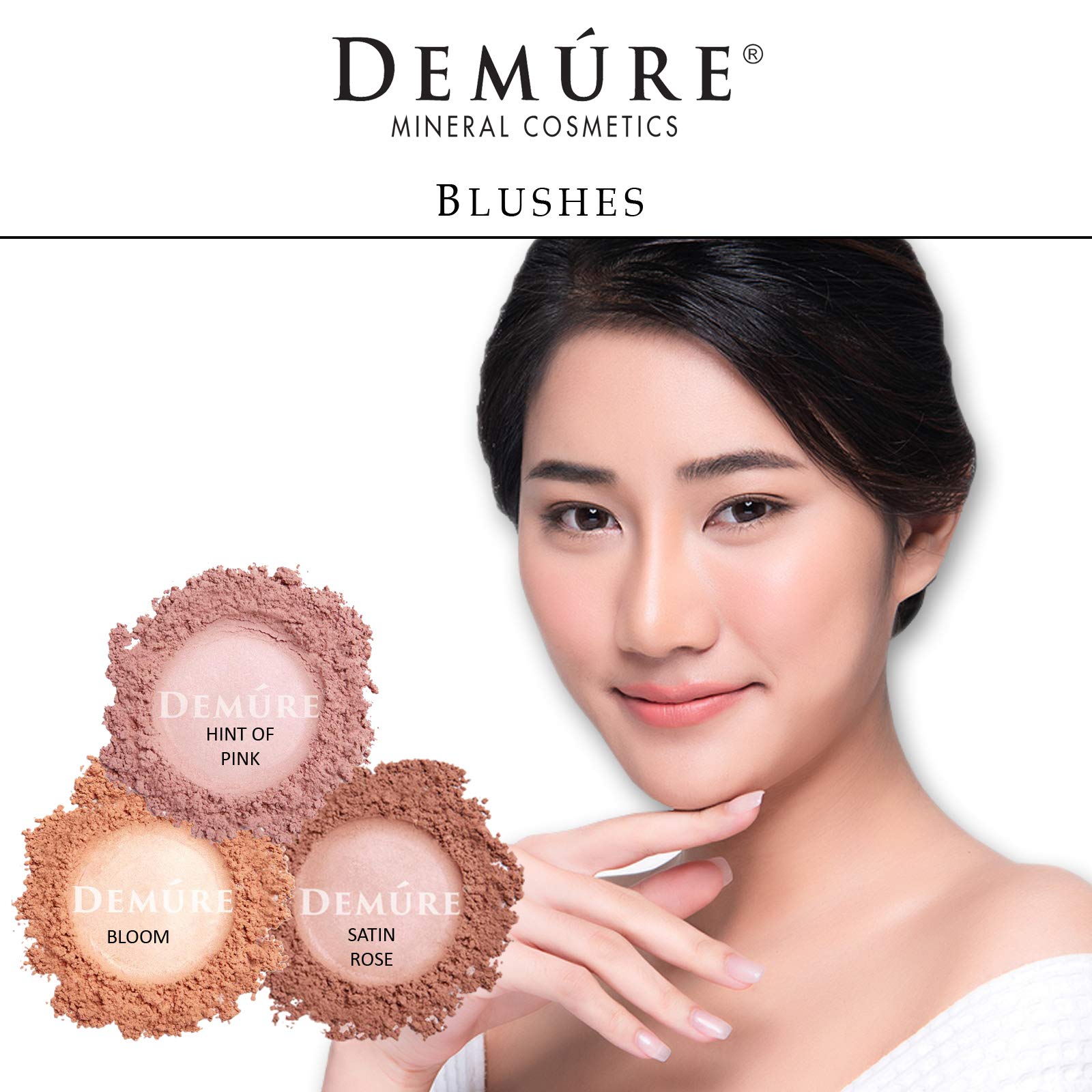 Demure Mineral Blush Makeup (Hint of Pink), Loose Powder Makeup, Natural Makeup, Blush Makeup, Professional Makeup, Cruelty Free Makeup, Blush Powder By Demure