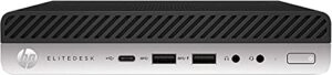 new hp elitedesk 800 g4 desktop mini - intel core i5-8500t - 16gb ddr4-256gb ssd - intel uhd graphics 630 - windows 10 pro 64-bit