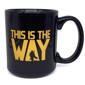 HOUSE PARTY 2K20 Star Wars Mug THIS IS THE WAY Quote Coffee Mug, The Mandalorian TV Series Inspired, 11oz Black Ceramic