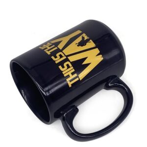 HOUSE PARTY 2K20 Star Wars Mug THIS IS THE WAY Quote Coffee Mug, The Mandalorian TV Series Inspired, 11oz Black Ceramic