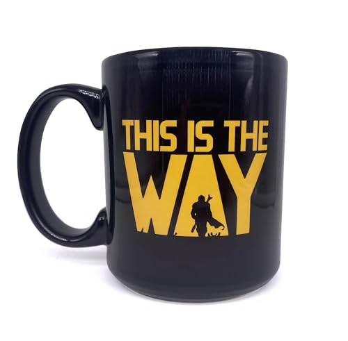 HOUSE PARTY 2K20 Star Wars Mug THIS IS THE WAY Quote Coffee Mug, The Mandalorian TV Series Inspired, 11oz Black Ceramic