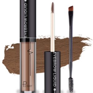 YOLETO Waterproof Eyebrow Gel - Brown Tinted Mascara Makeup for Natural-Looking Brows, Long-Lasting Smudge-Proof Formula with Brow Shaper and Mascara Primer Brush Wand Kit