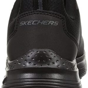 Skechers Women's Athletic lace up Arch Fit Sr Health Care Professional Shoe, Black, 8