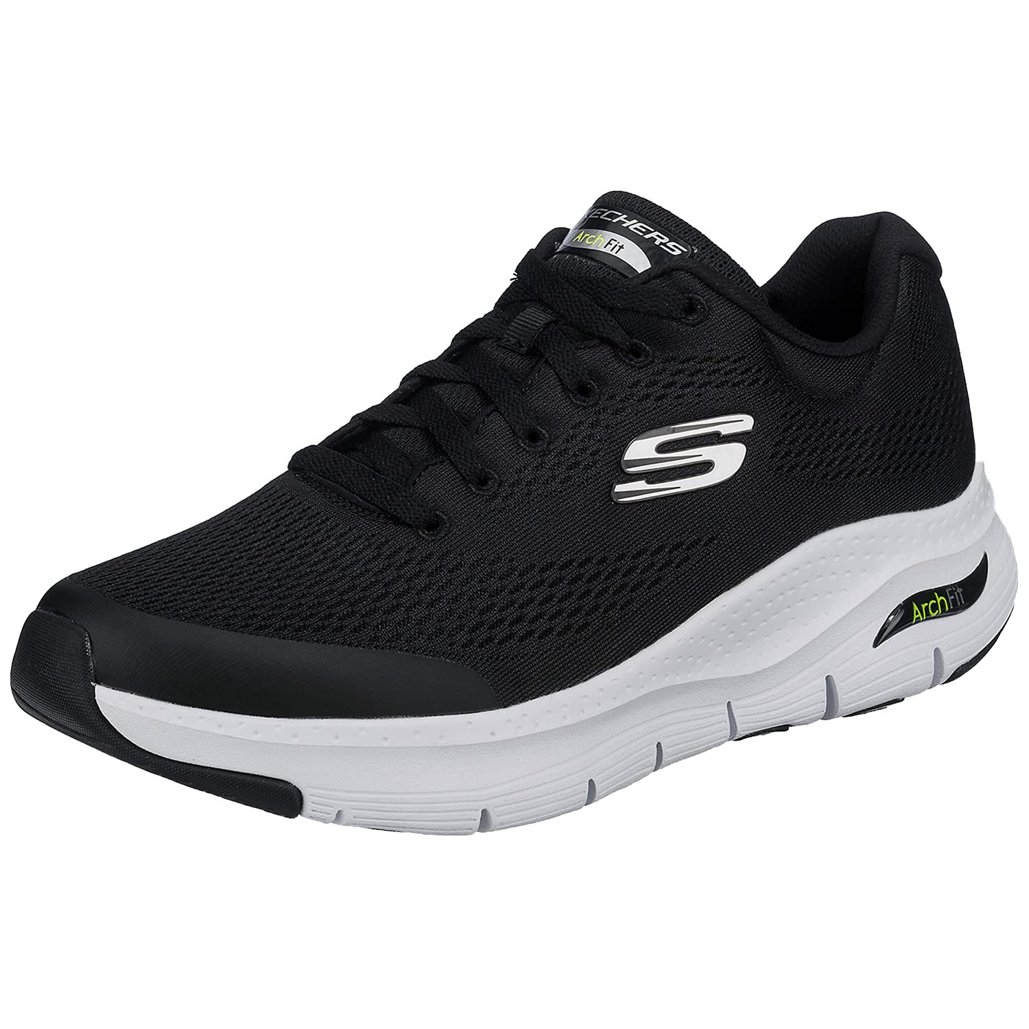 Skechers Arch Fit Black/White 9 3E - Extra Wide