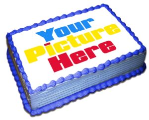 custom cake image personalized make your own cake toppers 1/4 8 x 11 inches birthday cake topper