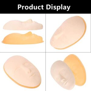 Practice Skin Head 5D Fake Skin Eyebrow Eyeline Lips Model for Professional Makeup Mannequin Training Head Face For Beginner Makeup for Beginners and Artists 1