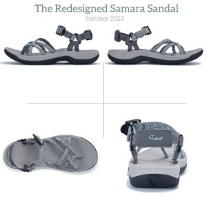 Viakix Womens Walking Sandals – Comfortable Stylish Athletic Sandals for Hiking, Outdoors, Travel, Sports, Travel, Beach