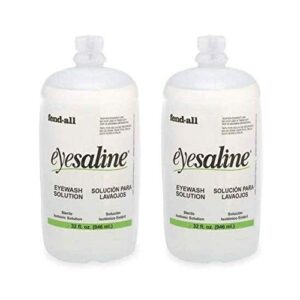 fendall eyesaline eyewash saline solution bottle refill, 32 oz (2 pack)