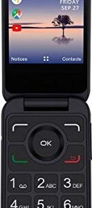 AT&T Prepaid - Alcatel SMARTFLIP, 4GB Memory, 2.8 Dual Display, Bluetooth, WiFi, Big Buttons - Black (Renewed)