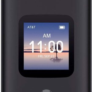 AT&T Prepaid - Alcatel SMARTFLIP, 4GB Memory, 2.8 Dual Display, Bluetooth, WiFi, Big Buttons - Black (Renewed)