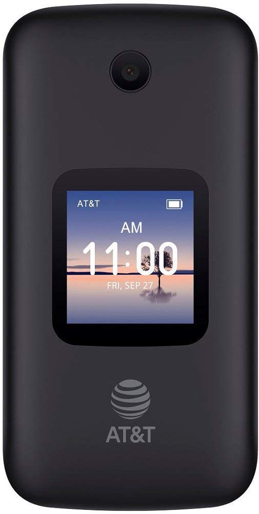 AT&T Prepaid - Alcatel SMARTFLIP, 4GB Memory, 2.8 Dual Display, Bluetooth, WiFi, Big Buttons - Black (Renewed)