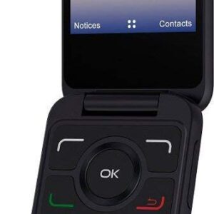 AT&T Prepaid - Alcatel SMARTFLIP, 4GB Memory, 2.8 Dual Display, Bluetooth, WiFi, Big Buttons - Black (Renewed)