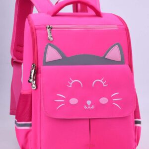 YUSSTAR Kids Backpack Chest Strap Kindergarten Elementary 1-2 Grader Boy Girl School Bag (Cat1-rose)