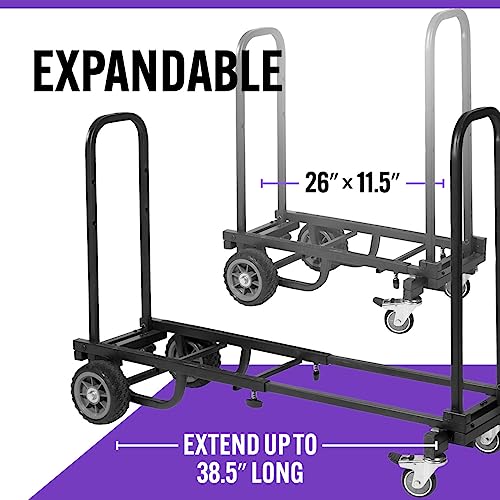 On-Stage UTC1100 Utility Cart - Versatile Heavy-Duty Rolling Storage Cart with Locking Wheels, Ergonomic Handle, and 330 lbs Capacity - Perfect for Musicians, Event Planners, Studios