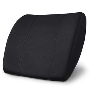 pharmedoc lumbar support pillow for office chair and car seat, perfectly balanced memory foam, versatile use lower back cushion