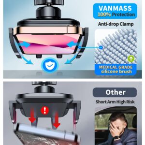 VANMASS 2024【Top Military-Grade】 Phone Holders for Your Car【Ultra Strongest Suction】Cell Phone Mount Universal Dashboard Windshield Vent Stand Cradle for iPhone 15 14 13 Pro Max Samsung Galaxy Android