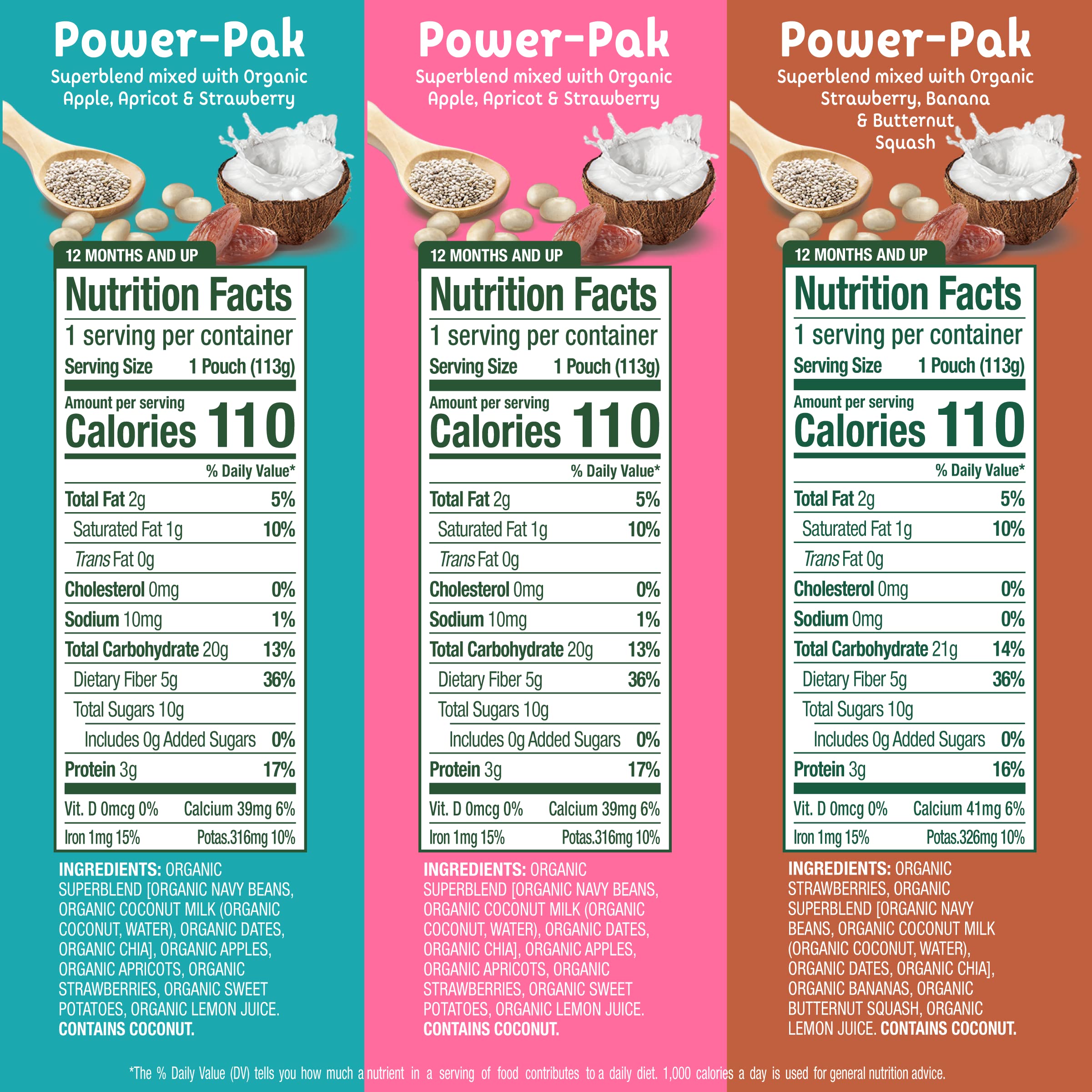 Sprout Organic Baby Food, Stage 4 Toddler Pouches, 9 Flavor Power Pak and Veggie Power Sampler, 4 Oz Purees (Pack of 12)