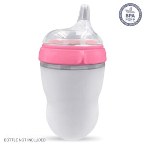 Sippy Cup Soft Spout Transitional Nipple Kit for Comotomo Baby Bottles, 5 oz and 8 oz