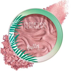 physicians formula murumuru butter blush makeup powder, saucy mauve, dermatologist approved, vegan