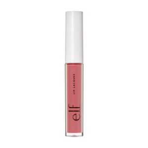 e.l.f. Lip Lacquer, Moisturizing, Shiny, Non-Sticky & Long Lasting, Provides Maximum Color & Glides On, Vegan & Cruelty-Free, Wild Rose, 0.08 Fl Oz