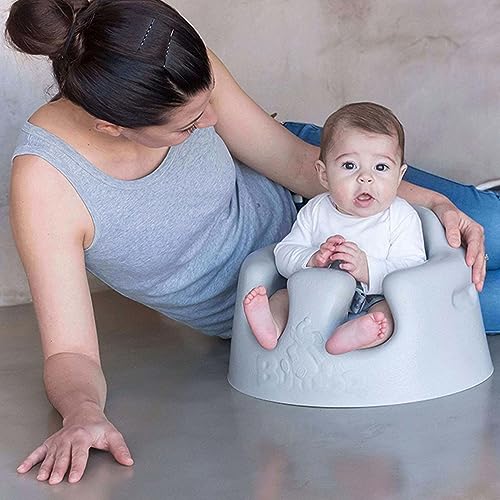 Bumbo B10060MPA3 Baby Infant Soft Foam Comfortable Wide Floor Seat with 3 Point Adjustable Harness, Gray